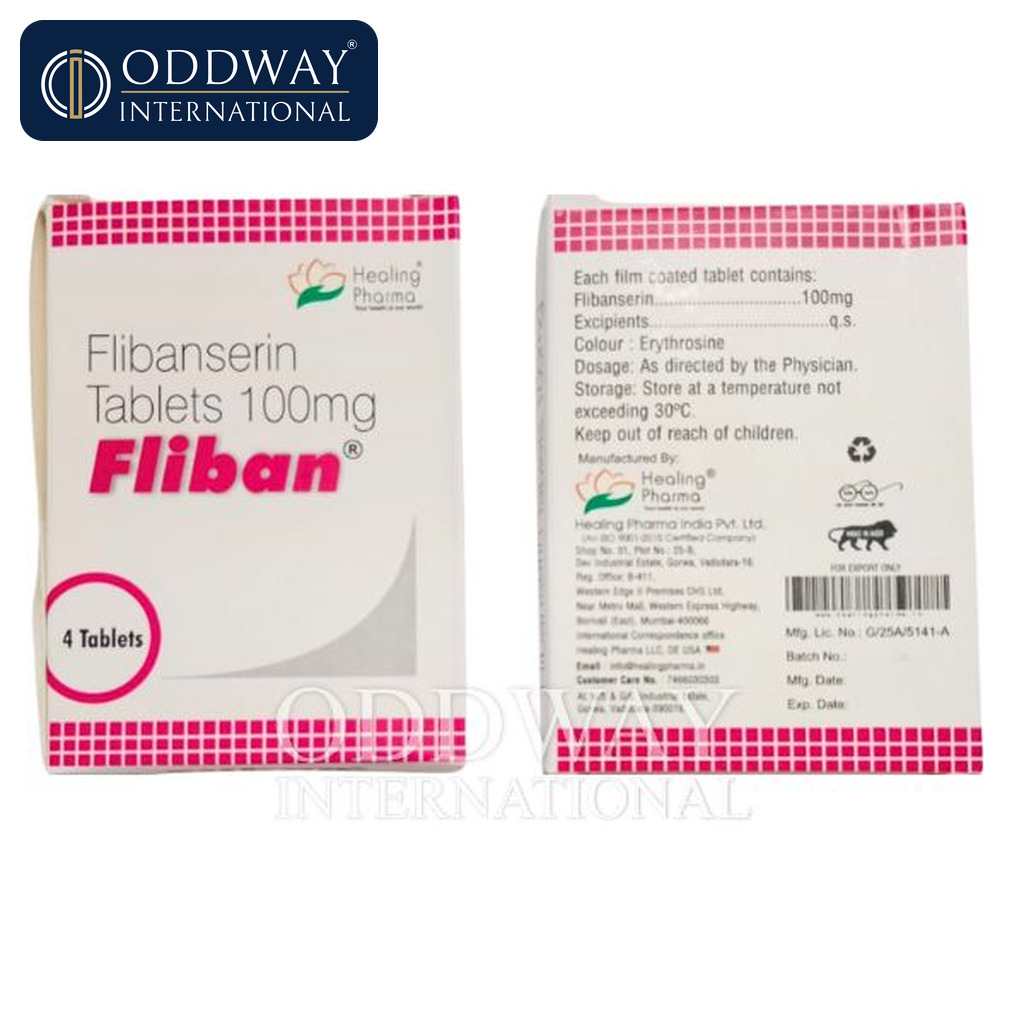 Flibanserin 100 mg Tablet | Flibanserin Tablets Price - Oddway