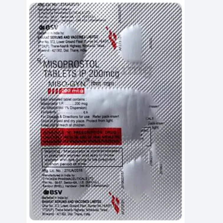 Miso gyn Misoprostol Tablet 200 mcg Find Lowest Price Online