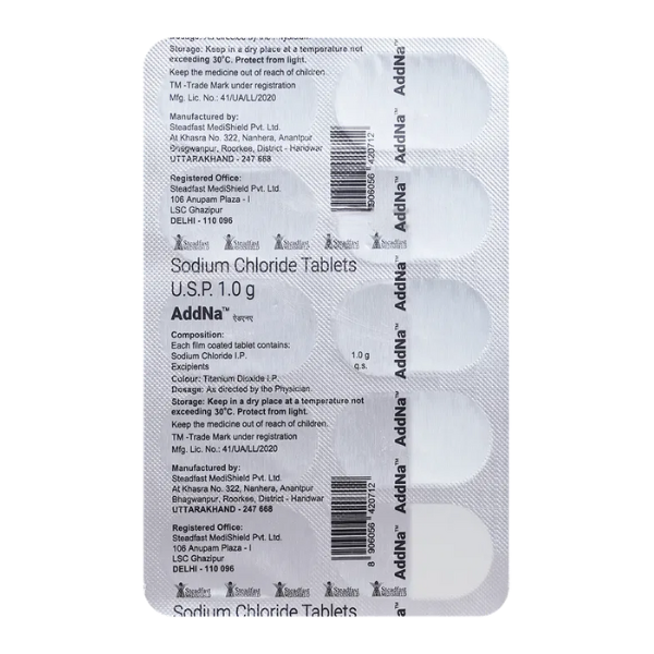 Buy Addna Sodium Chloride Tablets Online